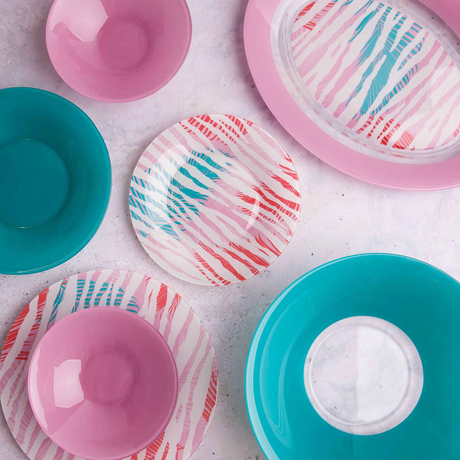 Tafelservice Junia Pink 46-Tlg. LUMINARC