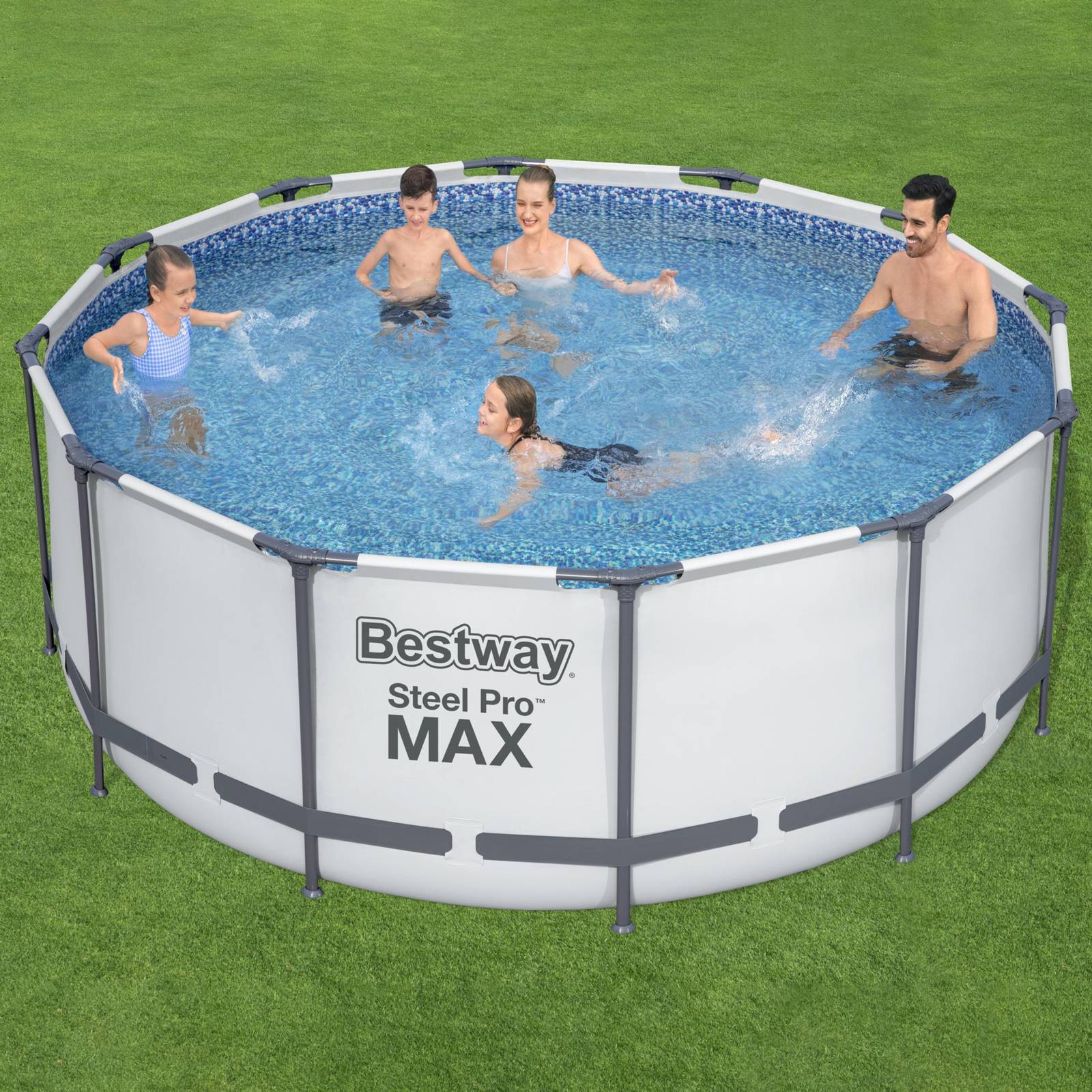 Pool mit Gestell Steel Pro 366 x 122 cm 10250 l 5 in 1 BESTWAY