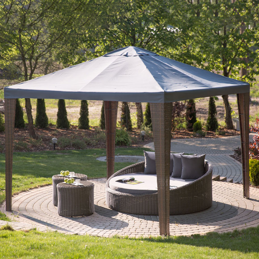 Gartenpavillon Barcelona 3x3m anthrazit PATIO