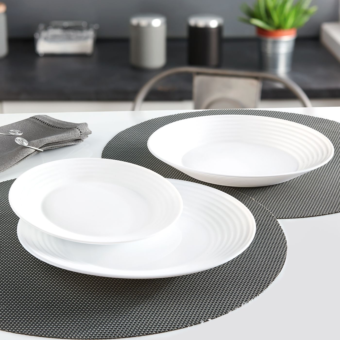 Dinner set Harena with mugs 24 pcs LUMINARC