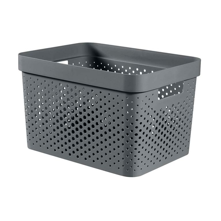 Storage box with lid 45L Infinity light grey CURVER