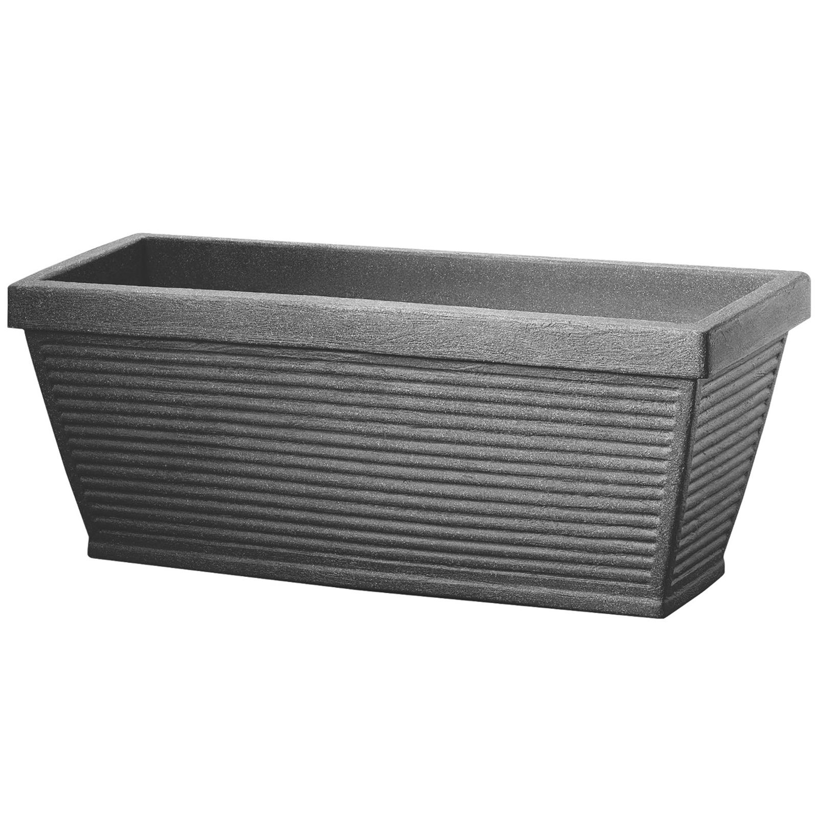 Donica Ogrodowa Prostok tna Fokus 80 X 30 X 32 Cm Czarna PATIO