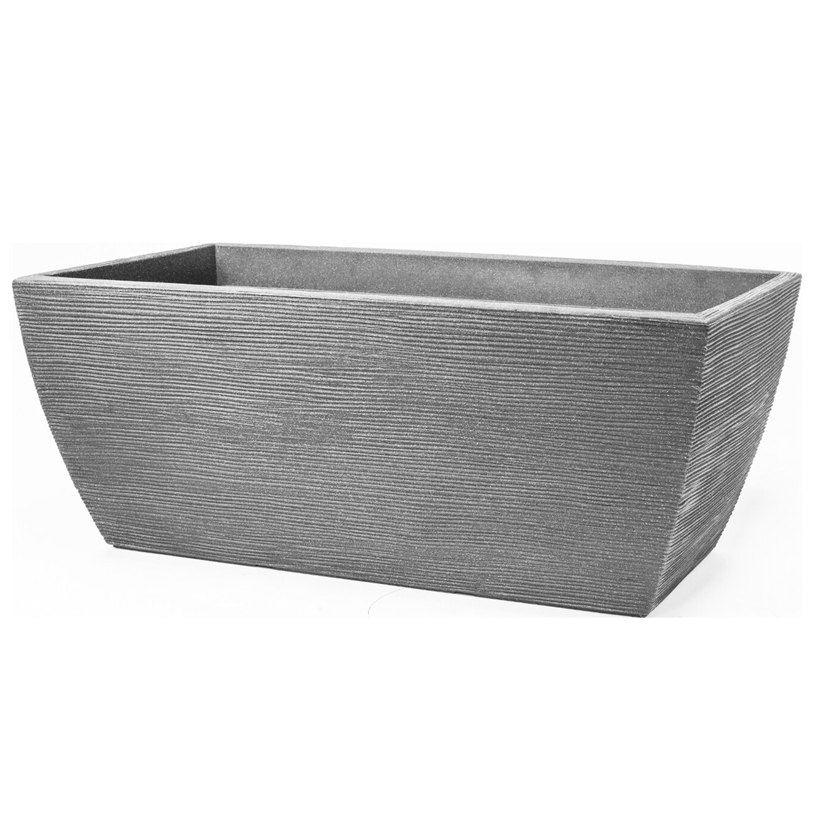 Donica Ogrodowa Prostok tna 80 X 40 X 34 Cm Szara PATIO