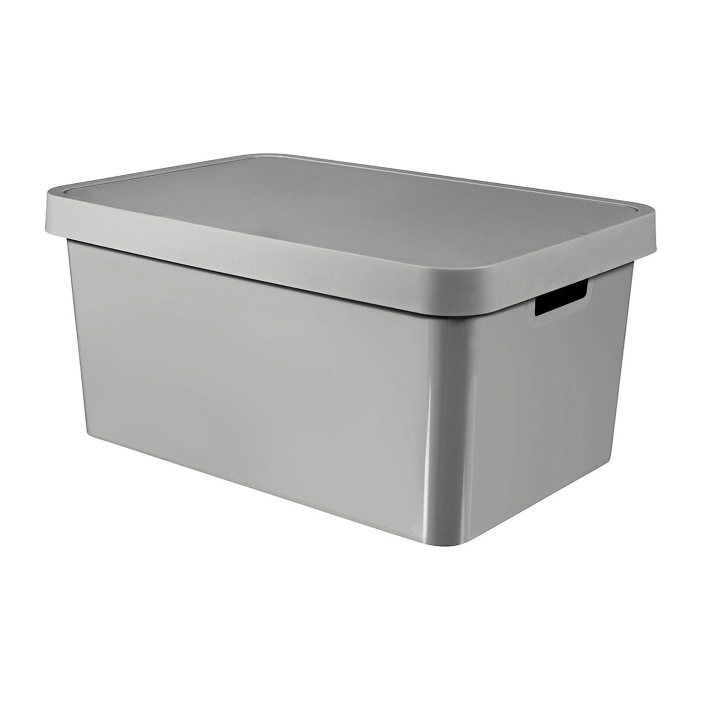 Storage box with lid 45L Infinity light grey CURVER